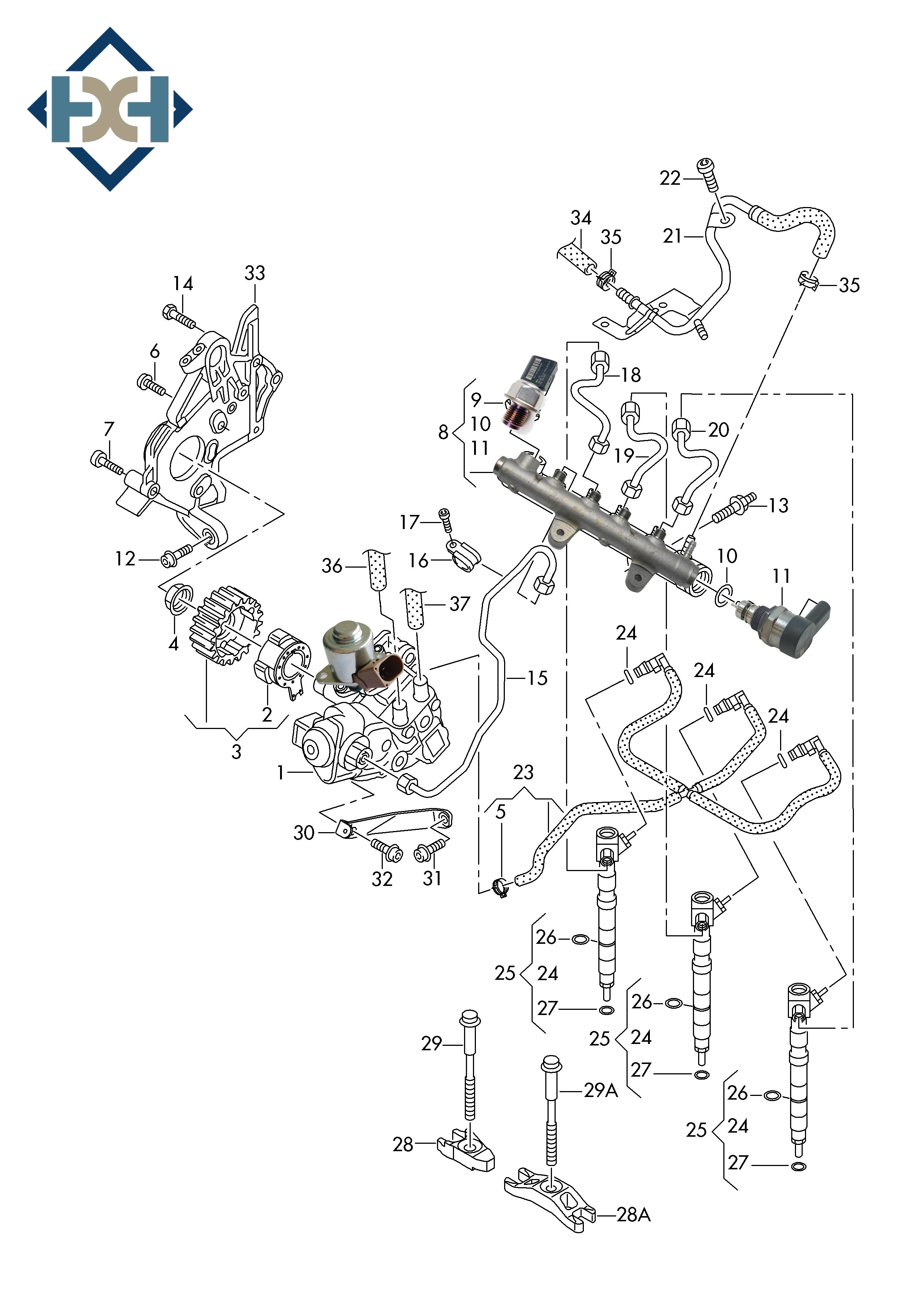 28233374 Inlet Metering Valve fitted on VOLKSWAGEN POLO/ AUDI A1 04B ...